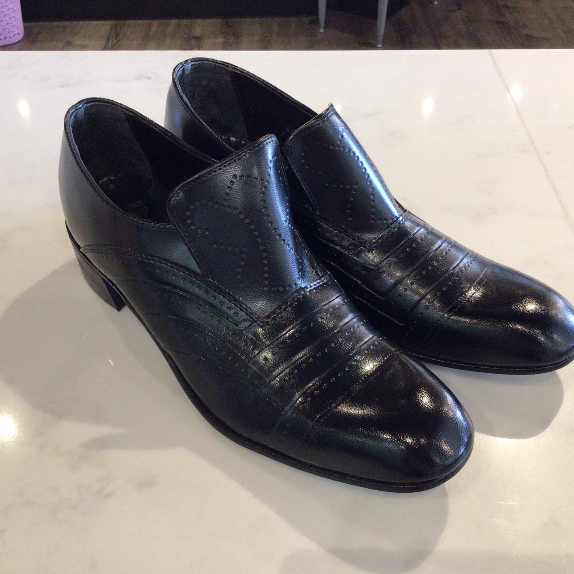 Vintage Flag Brothers Black Mens Shoes | Retro Betty