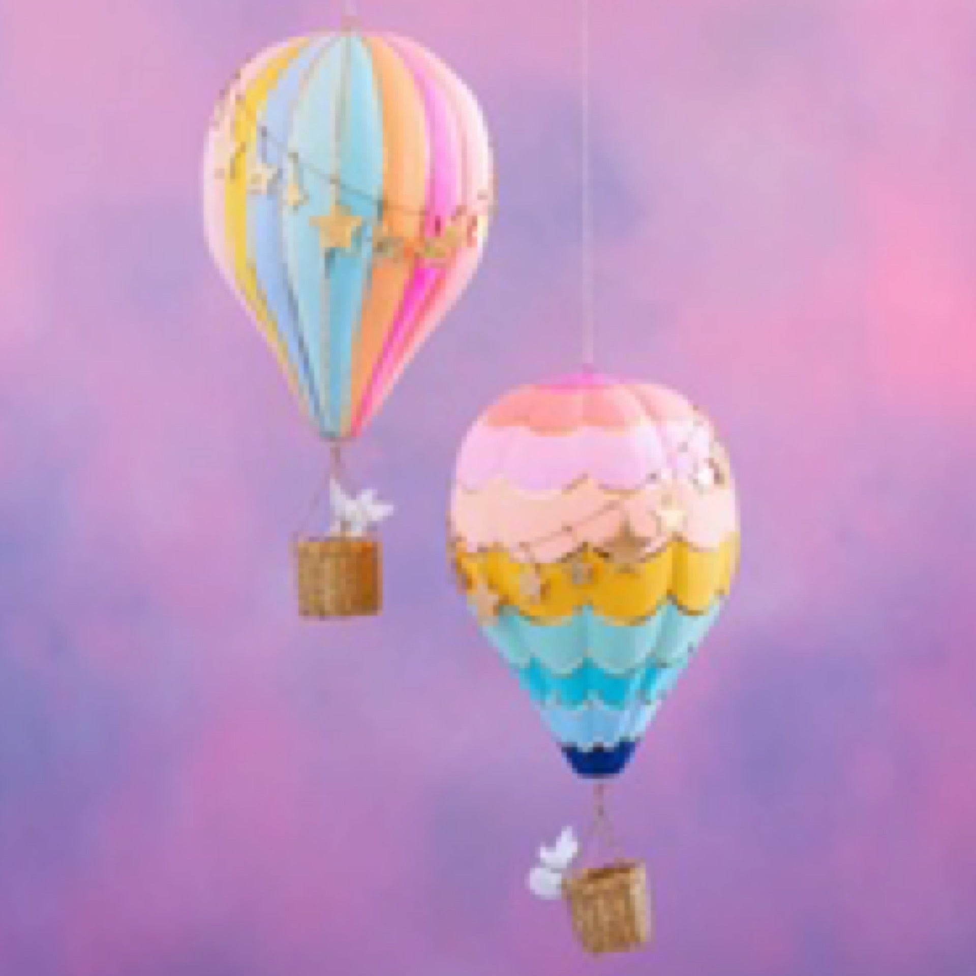 Hot Air Balloon Glitter Ville | Retro Betty