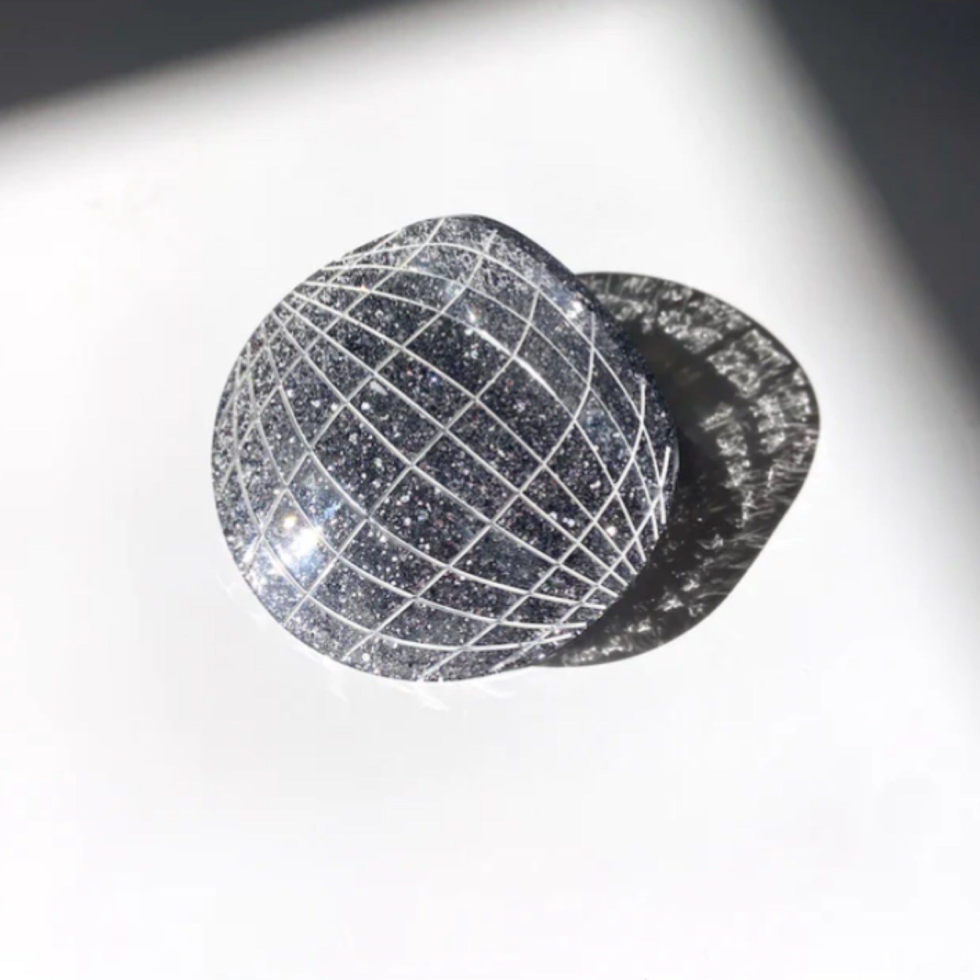 Hand Painted Disco Ball Claw Hair Clip Solar Eclipse | Retro Betty