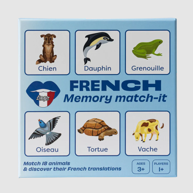 French Memory Match It Lingo Retro Betty