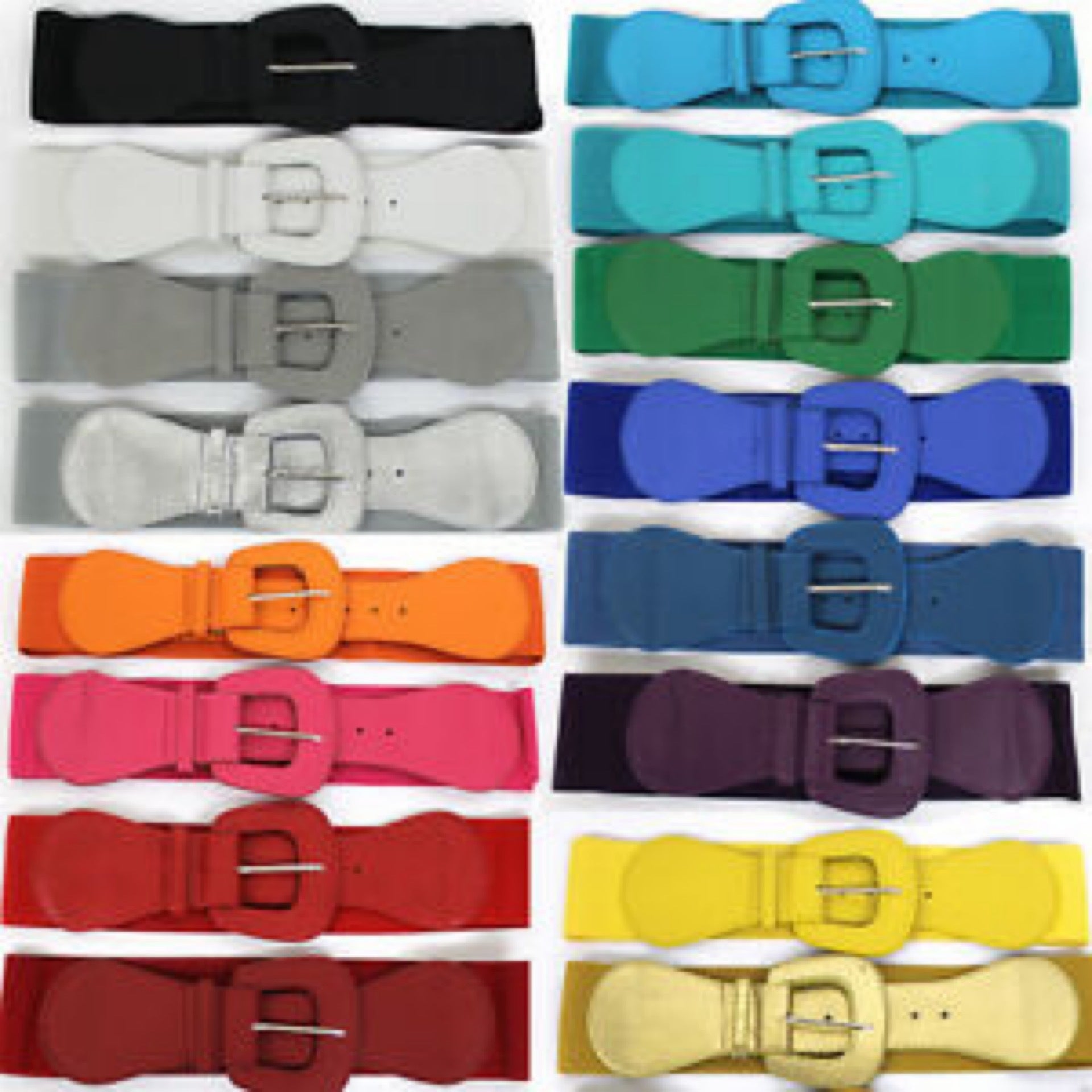 Retro Style Pin Up Belts Wide Elastic Stretch Matte | Retro Betty